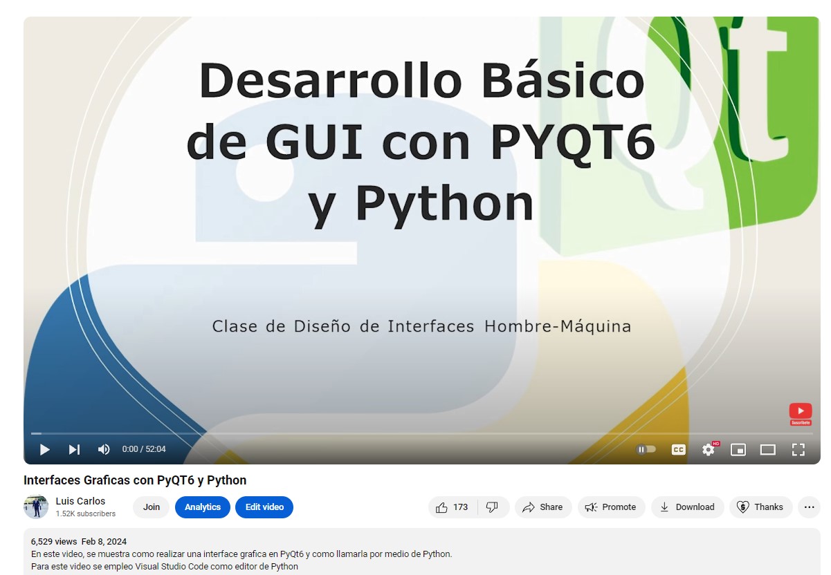 Interfaces Graficas con PyQT6 y Python